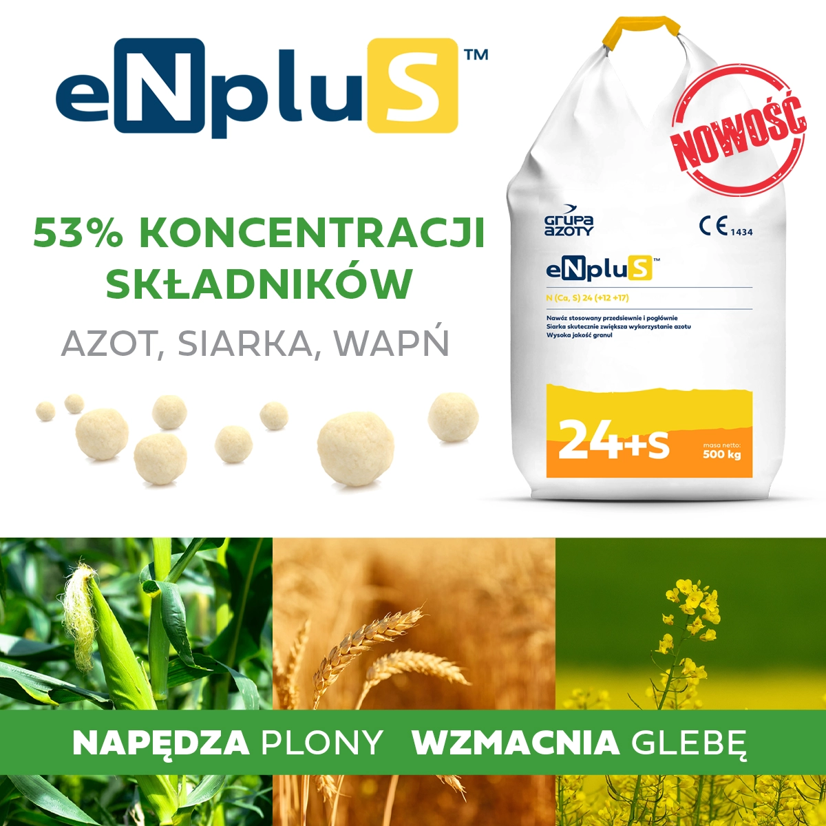 Nowy nawóz eNpluS od Grupy Azoty - Agroskład